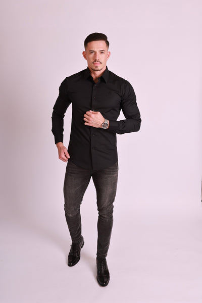 SA Stretch Shirt | Black – Stretched Aesthetics